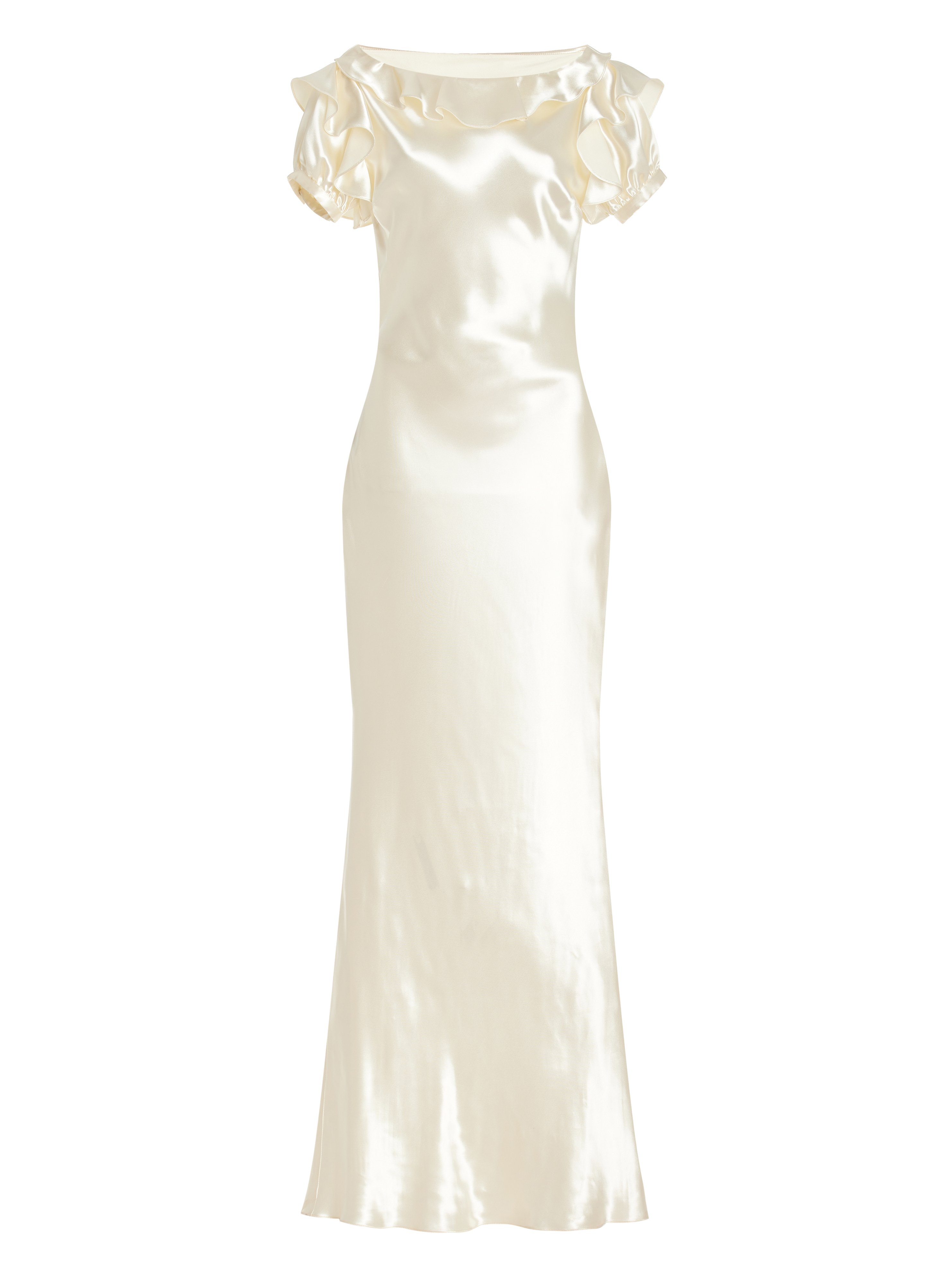 Regular Fit Silk Satin Crew Neck Urban Dress | fehaute